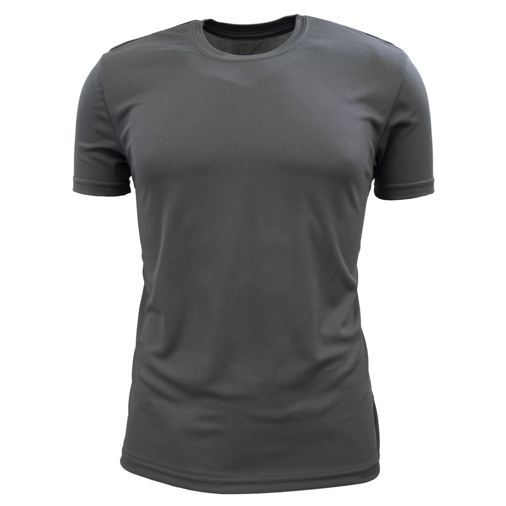 PLAYERA MANGA CORTA CREW GRIS OSCURO – Excelencia en Guantes